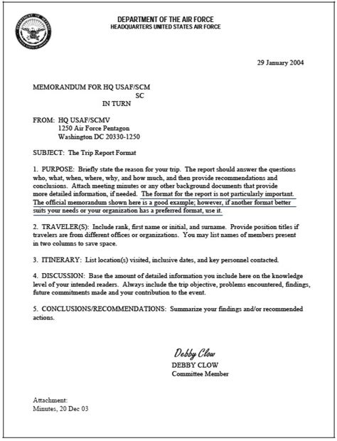 Air Force Memorandum Template