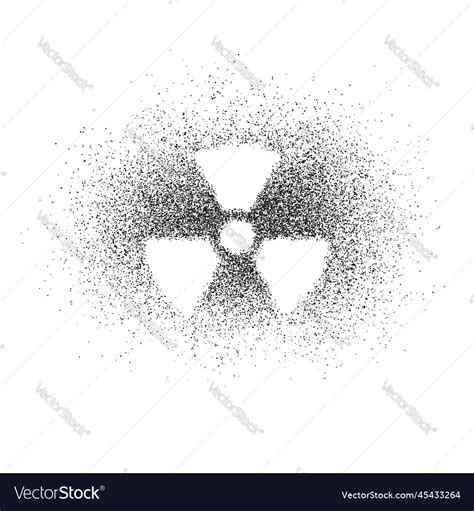 Radioactive Hazard Sign Spray Spot Graffiti Vector Image