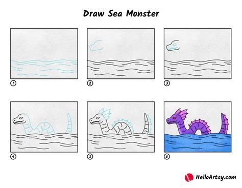 Easy Sea Monster Drawing More Ideas Inkpaperpen
