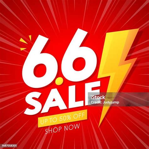 66 웹 또는 소셜 미디어용 연단 슈퍼 판매 배너 템플릿 디자인 판촉 사업 플래시 판매 디자인 벡터 5 월 6 일 특별 행사 일러스트레이션 4월에 대한 스톡 벡터 아트 및