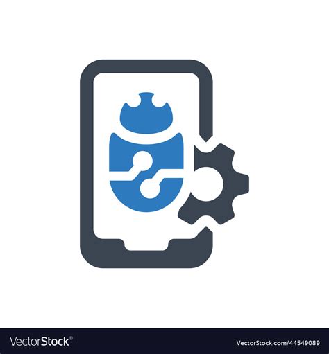 Mobile Bug Fixes Icon Royalty Free Vector Image