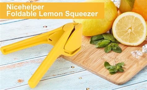 Lemon Squeezer, Juicer Hand Lime Nicehelper Large Manual Citrus Press That Folds Flat for Space ...