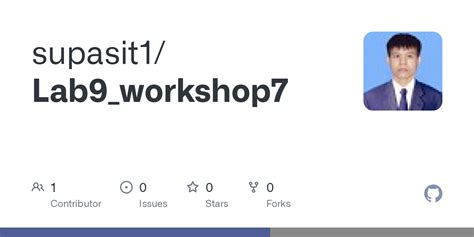 GitHub Supasit Lab Workshop
