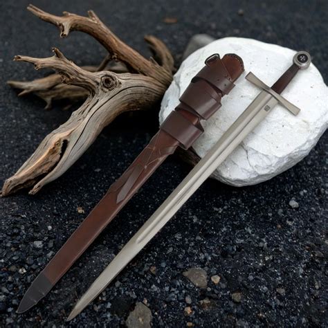 Knights Templar Sword Medieval Crusader Replica With Leather Scabbard Etsy Knights Templar Sword Medieval Crusader Replica With Leather Scabbard Etsy