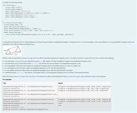 solved consider the following classes class myrectangle {
