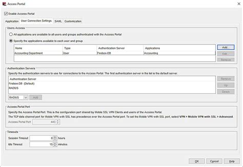 Configure The Access Portal