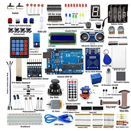 Quad Store 37 In 1 Sensor Modules Kit Compatible With Arduino Raspberry Microcontrollers With