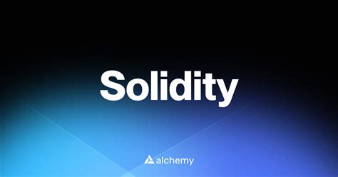 Solidity Web3 Developer Tools Alchemy