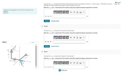 Solved Compute The X Y Z Components Of Reaction At The