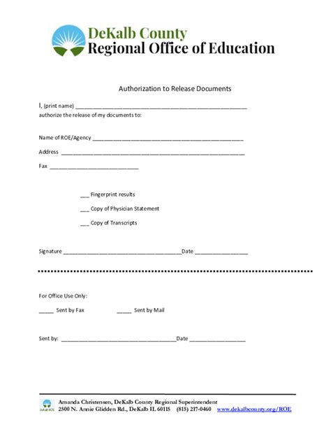 Fillable Online Free 15 Sample Release Authorization Forms In Pdfms Wordexcel Fax Email Print