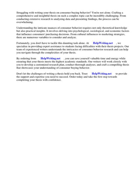 Thesis About Consumer Buying Behavior Download Free Pdf Consumer Behaviour Behavior