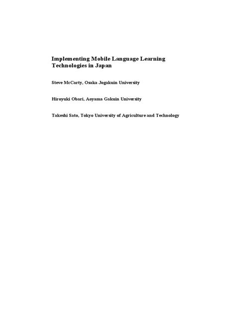 implementing mobile language learning te pdf ios educational