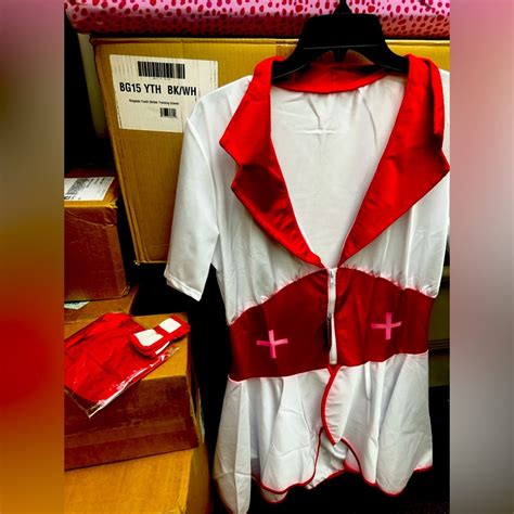 Sexy Nurse Costume New Stretchy Plus Size Gem