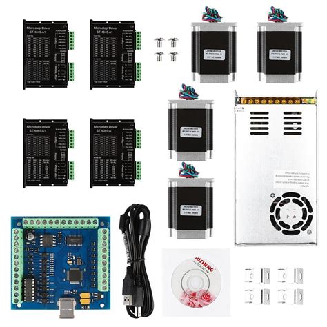 Cnc 4 Axis Kit With St 4045 Motor Driver Usb Controller Card Nema23 Stepper Motor And 36v