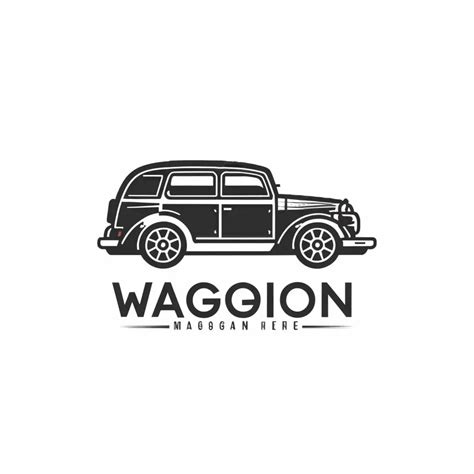 Logo Design For Wagon Dynamic Car Illustration With Striking Typography