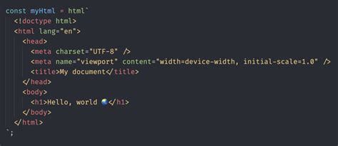 Using Tagged Template Literals To Syntax Highlight Code In Strings
