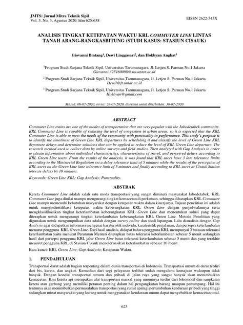 Analisis Tingkat Ketepatan Waktu Krl Commuter Line Download Free Pdf Public Transport