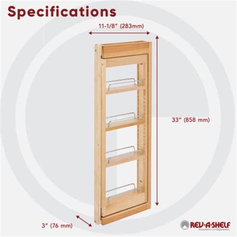 Rev A Shelf Pull Out Wall Filler W Soft Close Height WFBBSC C Piece Fred Meyer