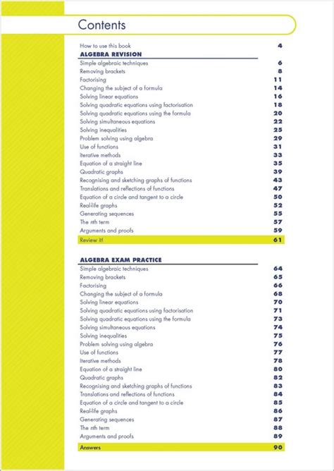 Gcse Topics Algebra Skills For Edexcel Gcse 9 1 Maths Higher Revision