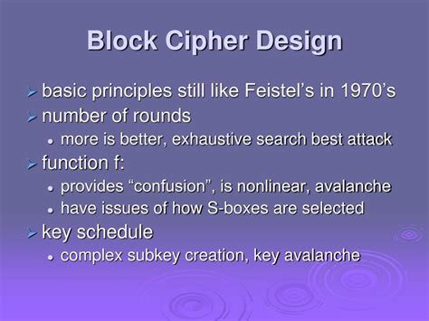 PPT Part II Chapter Block Ciphers And The Data Encryption Standard PowerPoint Presentation