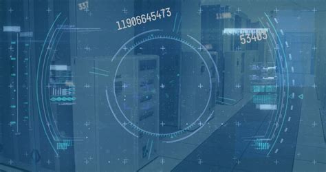 Futuristic Data Processing Concept With Scope Interface
