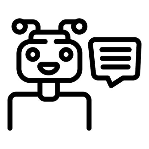 Premium Vector Chatbot Smart Assistant Icon Outline Vector Virtual Digital Agent Interactive