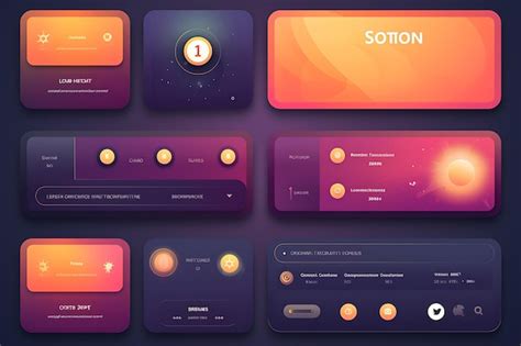 Personal Account Navigation Ui Elements Kit Premium Ai Generated Image