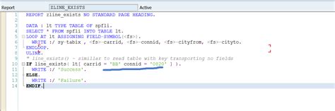 Lineexists Sapcodes