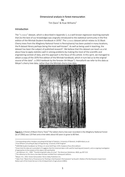 Pdf Dimensional Analysis In Forest Mensuration