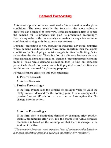 Module 3 Part 2 Demand Forecasting Pdf Pdf Forecasting Demand