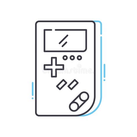 Handheld Game Line Icon Outline Symbol Vector Illustration Concept Sign Stock Vector