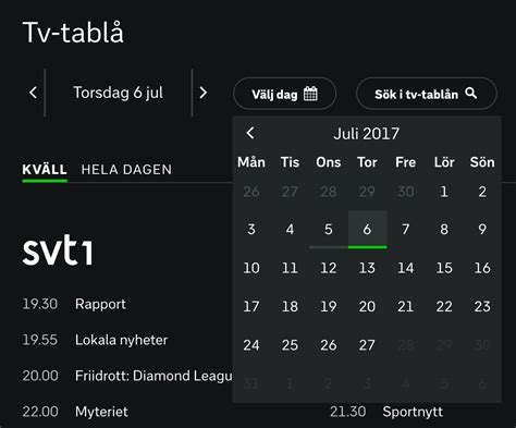 calendar picker