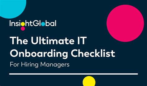 IT Onboarding Checklist Insight Global
