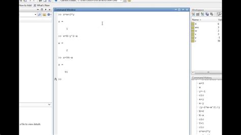 Aj Matlab Essential Skills Sect 9 Defining And Using Variables Youtube