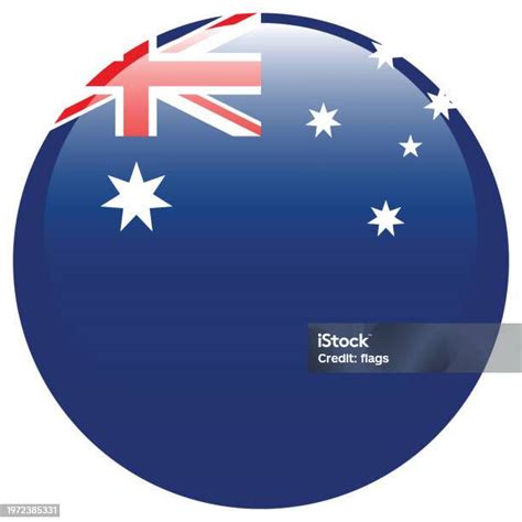 호주 서클 플래그입니다 버튼 플래그 아이콘입니다 표준 색상 원 아이콘 플래그입니다 컴퓨터 일러스트레이션 디지털 일러스트레이션 벡터 일러스트 레이 션입니다 0명에 대한 스톡