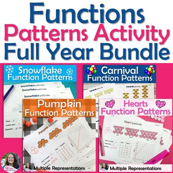 Linear Functions Patterns Multiple Representations Activities All Year BUNDLE