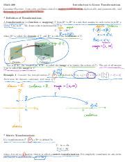 Understanding Linear Transformations in Matrix Algebra | Course Hero