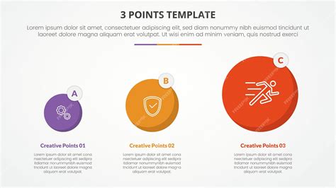 Premium Vector 3 Points Stage Template Infographic Concept For Slide Presentation With Circle