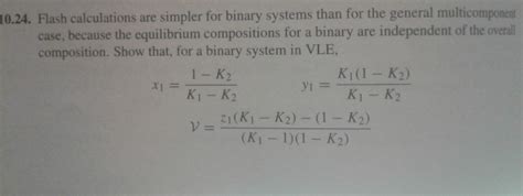 Flash Calculations Are Simpler For Binary Systems