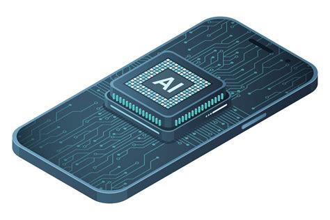 Isometric Smartphone With Ai Artificial Intelligence And Smartphone