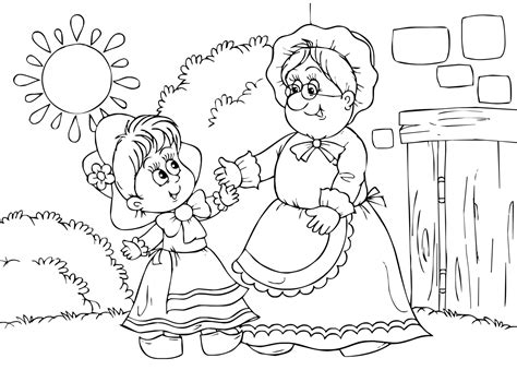 Розмальовка Червона шапочка