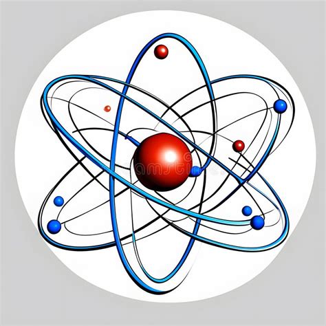 atomic model ai generatet stock illustration illustration of model