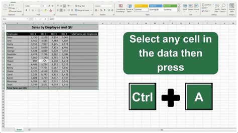 Master Excel Autosum Quick Totals With Keyboard Shortcuts Youtube