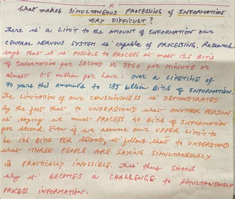 Why Is Simultaneous Processing Of Information Difficult Pile On Motivation