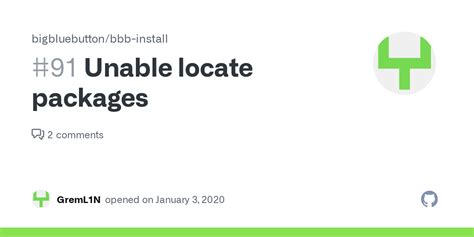 Unable Locate Packages · Issue 91 · Bigbluebuttonbbb Install · Github