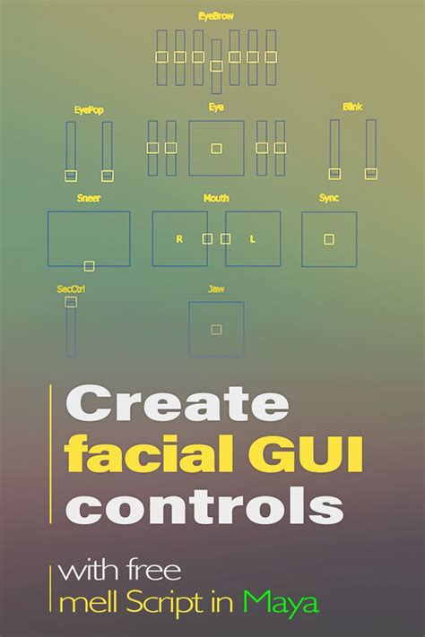 Create Facial Gui Controls With Free Mel Script In Maya