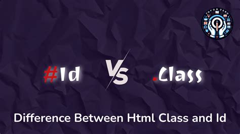 Difference Between Html Class And Id To For Zero