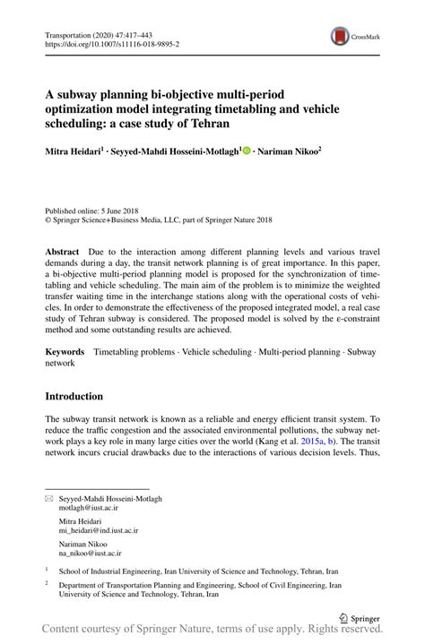 a subway planning bi objective multi period optimization model integrating timetabling and