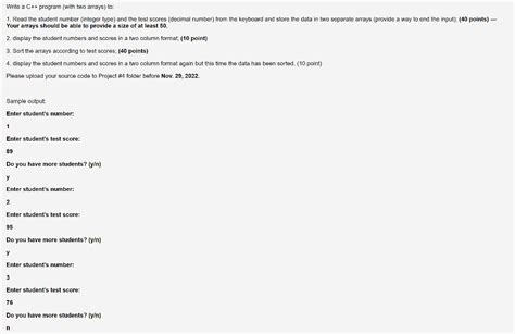 Solved Write A C Program With Two Arrays To 1 Read The