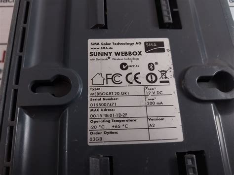 Sma Webbox Bt 20gr1 Sunny Webbox 12v Dc Aeliya Marine